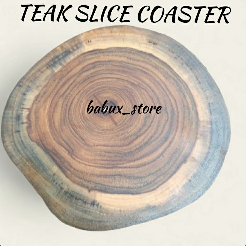 Jual NATURAL WOODEN SLICE/POTONGAN KAYU JATI RUSTIC DIAMETER 18-19 ...