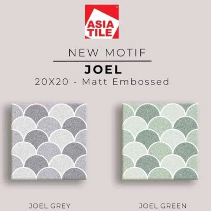 Jual 20x20 ASIA TILE KW A JOEL GREY GREEN ABU HIJAU KERAMIK LANTAI ...