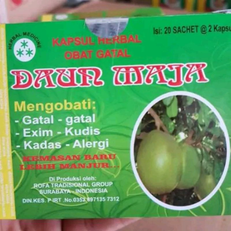 Jual Kapsul Daun Maja Original / Daun Maja Obat Herbal Gatal" , Kadas ...