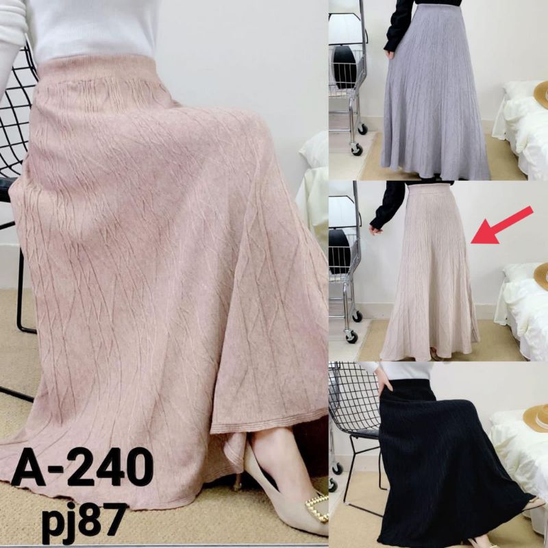 Jual Rok Knit Skirt Rajut Import, Rok Rajut Premium Korean Style ...