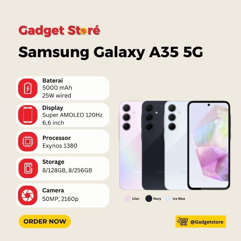 Jual Samsung Galaxy A35 5g 8 128gb 8 256gb Exynos 1380 Garansi