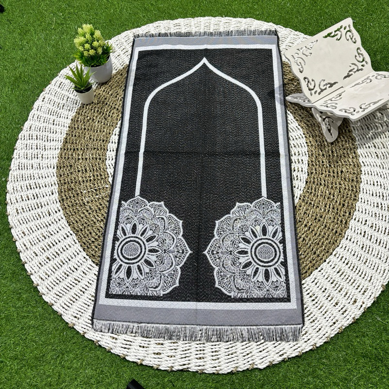Jual Sajadah Traveling Motif Kiswah Kusus Hitam Ukuran Dewasa 53x100cm ...