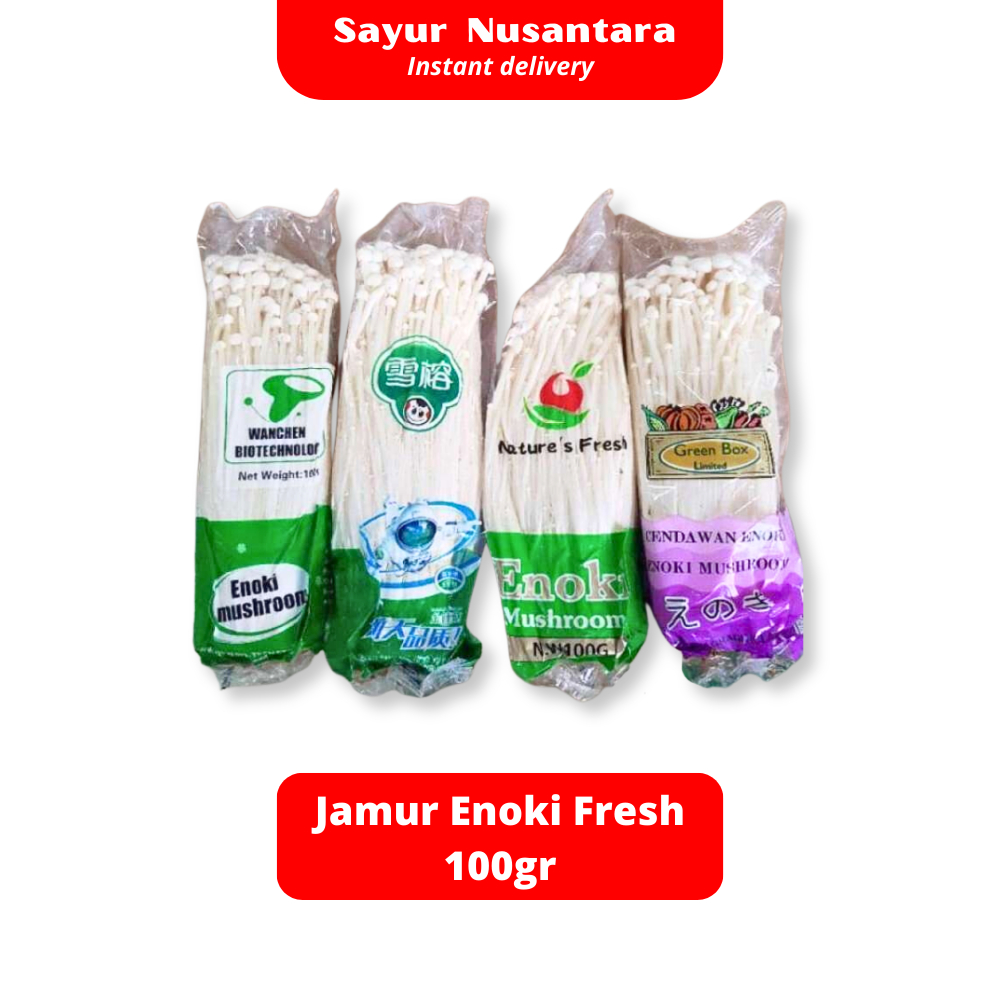 Jual Jamur Enoki Fresh- Sayur Nusantara | Shopee Indonesia