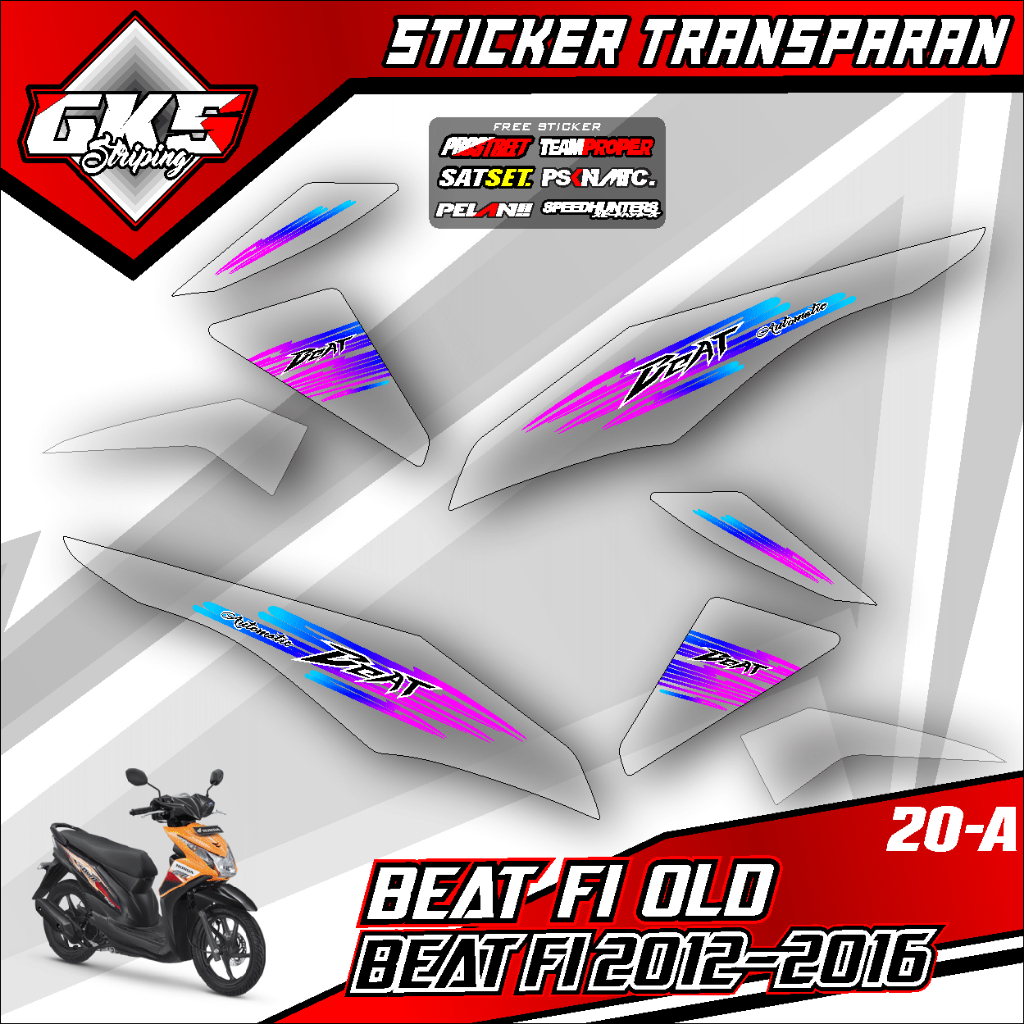 Jual STRIPING TRANSPARAN BEAT FI OLD VARIASI LIST MOTOR DESAIN ...