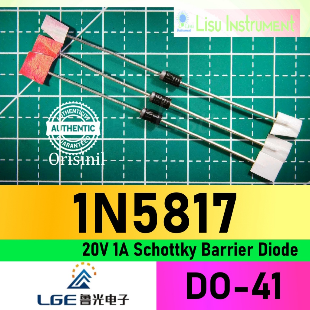 Jual 1N5817 20V 1A Schottky Barrier Diode IN5817 5817 DO-41 LGE ...