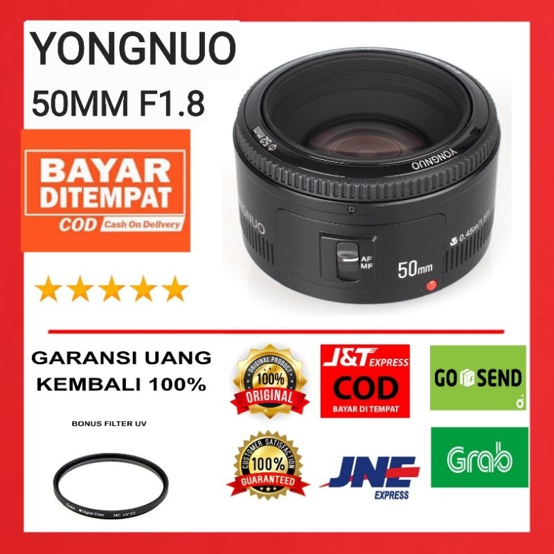 Jual LENSA FIX 50MM F1.8 / YONGNUO 50MM F1.8 | Shopee Indonesia