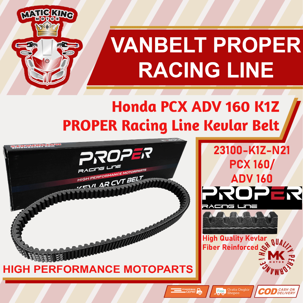 Jual Vanbelt V belt Fanbelt PCX ADV 160 K1Z PROPER Racing Line | Shopee Indonesia