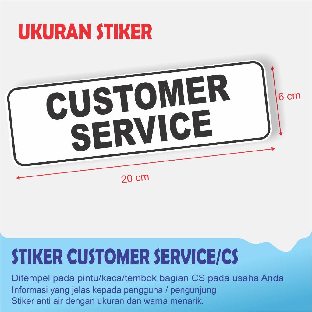 Jual STIKER CUSTOMER SERVICE / CS | Shopee Indonesia