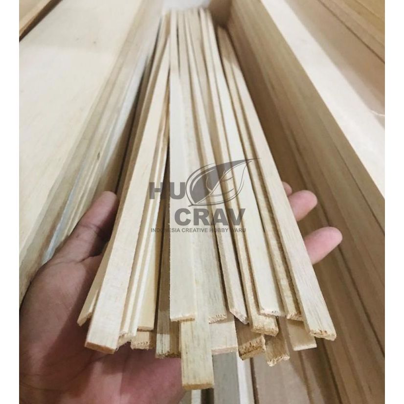 Jual Balsa strip 3mmx10mmx1000mm aeromodelling kayu balsa stik maket ...