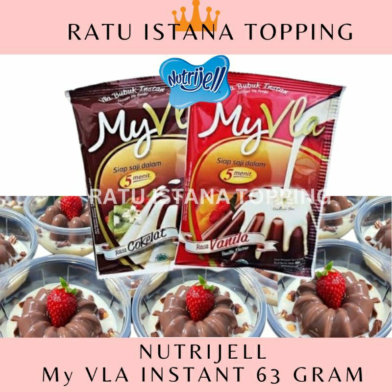 Jual NUTRIJELL MY VLA BUBUK INSTANT 63 GRAM VANILLA COKLAT FLA PUDDING ...