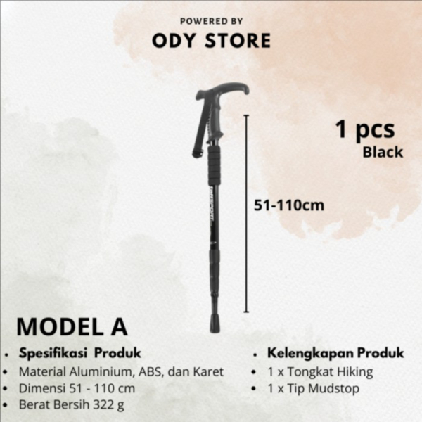 Jual Jual TONGKAT STICK HIKING TREKKING POLE NAIK GUNUNG LIPAT WITH ...