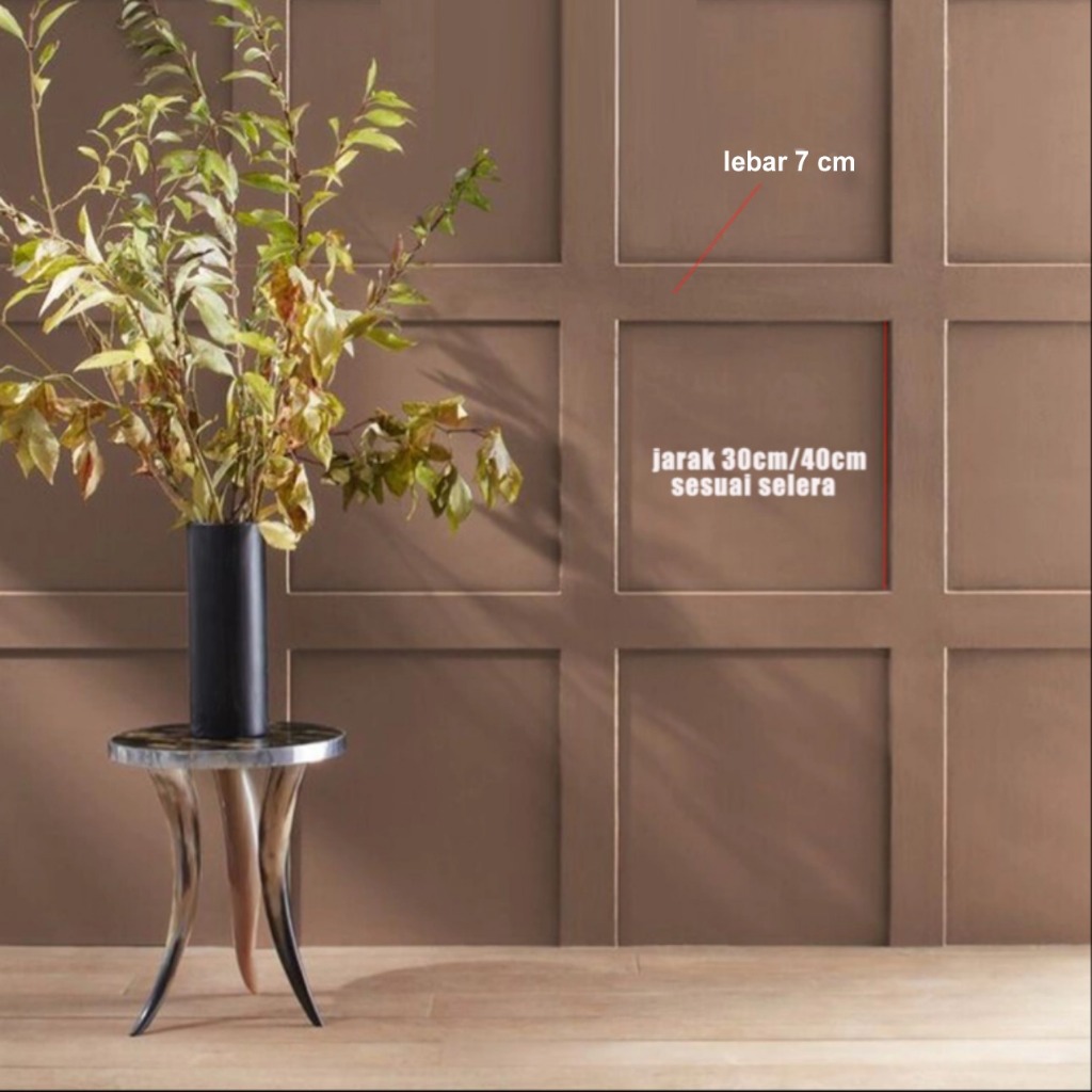 Jual Walldecor Dinding Kayu Wallpaper WALL BATTEN Kamar Aesthetic Tebal ...