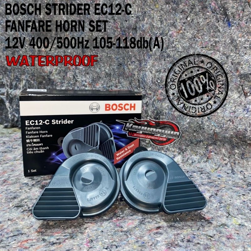 Jual KLAKSON KEONG BOSCH WATERPROOF STRIDER EC12-C 12V HORN FANFARE ORIGINAL KLAKSON MOBIL MOTOR ...