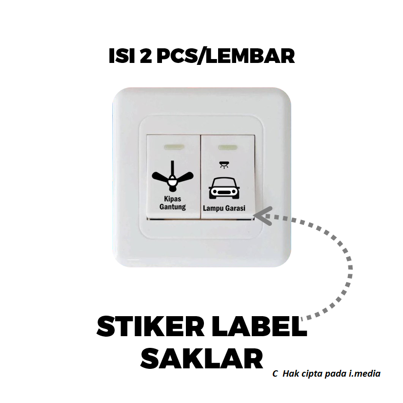 Jual Stiker Label Saklar | Label Saklar Lampu | Stiker Transparant ...