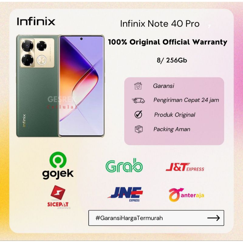 Jual Infinix Note 40 Pro 5G 4G 8/256GB - Garansi RESMI | Shopee Indonesia