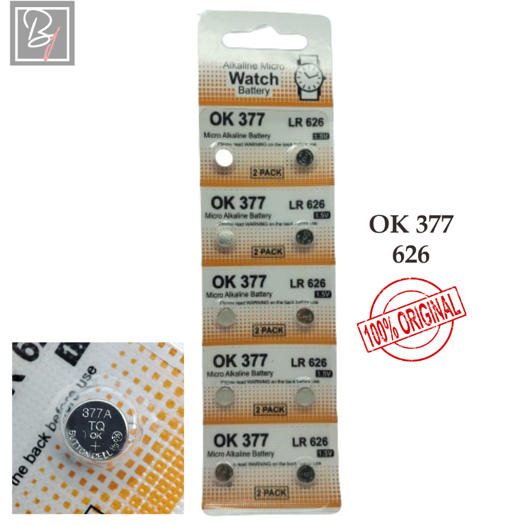 Jual Microbattery LR 626 OK 377-Baterai Kancing Button Cell Jam Tangan ...