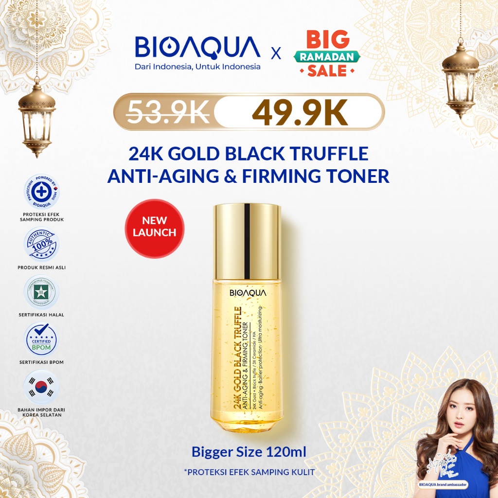 Jual BIOAQUA 24K Gold Black Truffle Anti-Aging & Firming Toner 120ml ...