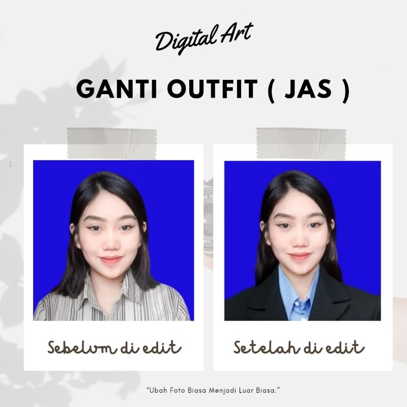 Jual EDIT OUTFIT JAS ( Free ubah warna latar ) | Shopee Indonesia