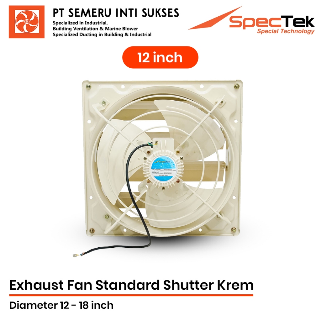 Jual Exhaust Fan Dinding Standard Shutter Krem 12 inch SESS-D12 KREM ...