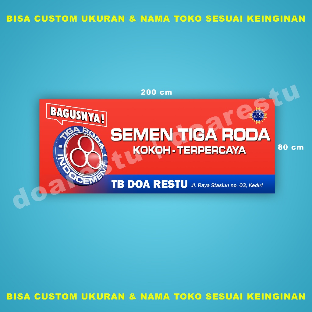 Jual Spanduk Brand Toko Bangunan Nippon Paint , Rucika, Semen Gresik ...