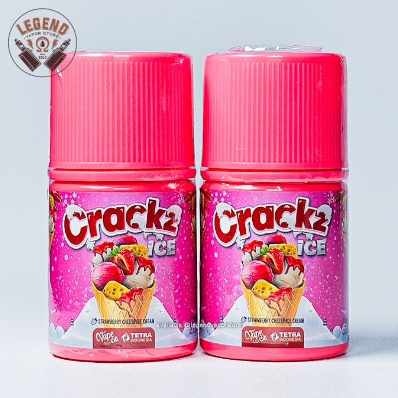 Jual FREEBASE - LIQUID CRACKZ ICE Strawberry Cheese Ice Cream 60ML 3MG ...