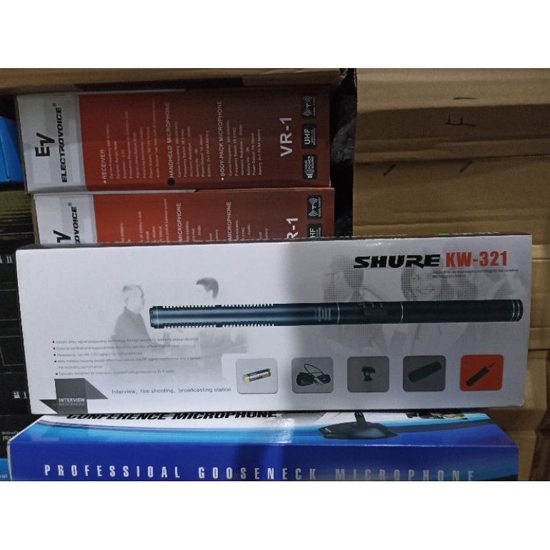 Jual Mic Condensor SHURE KW-321 / Telescopic Condensor Mic Shotgun | Shopee Indonesia