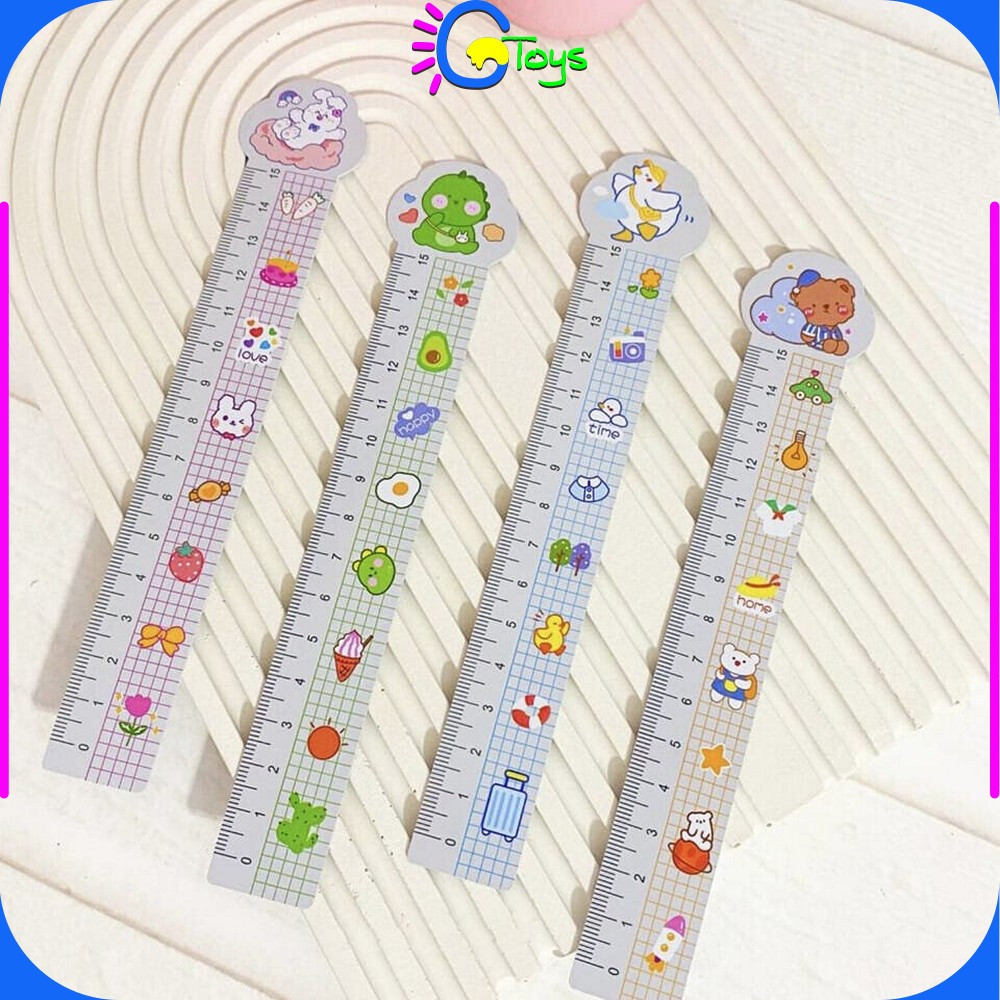 Jual CR-A91 Penggaris Plastik 15cm Anak Pelajar Karakter Lucu Alat ...