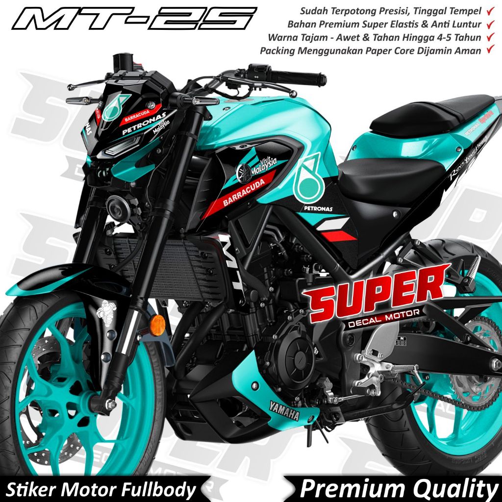 Jual (COD) Stiker Decal Yamaha MT 25 New Full Body Variasi Petronas ...