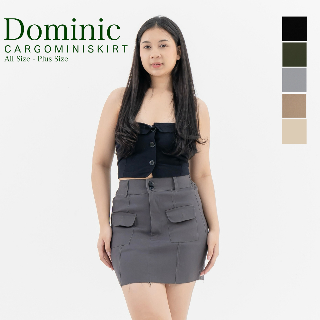 Jual [GURLBUCKET] Dominic Skirt / Mini Skirt / Rok Cargo Pendek Cotton ...