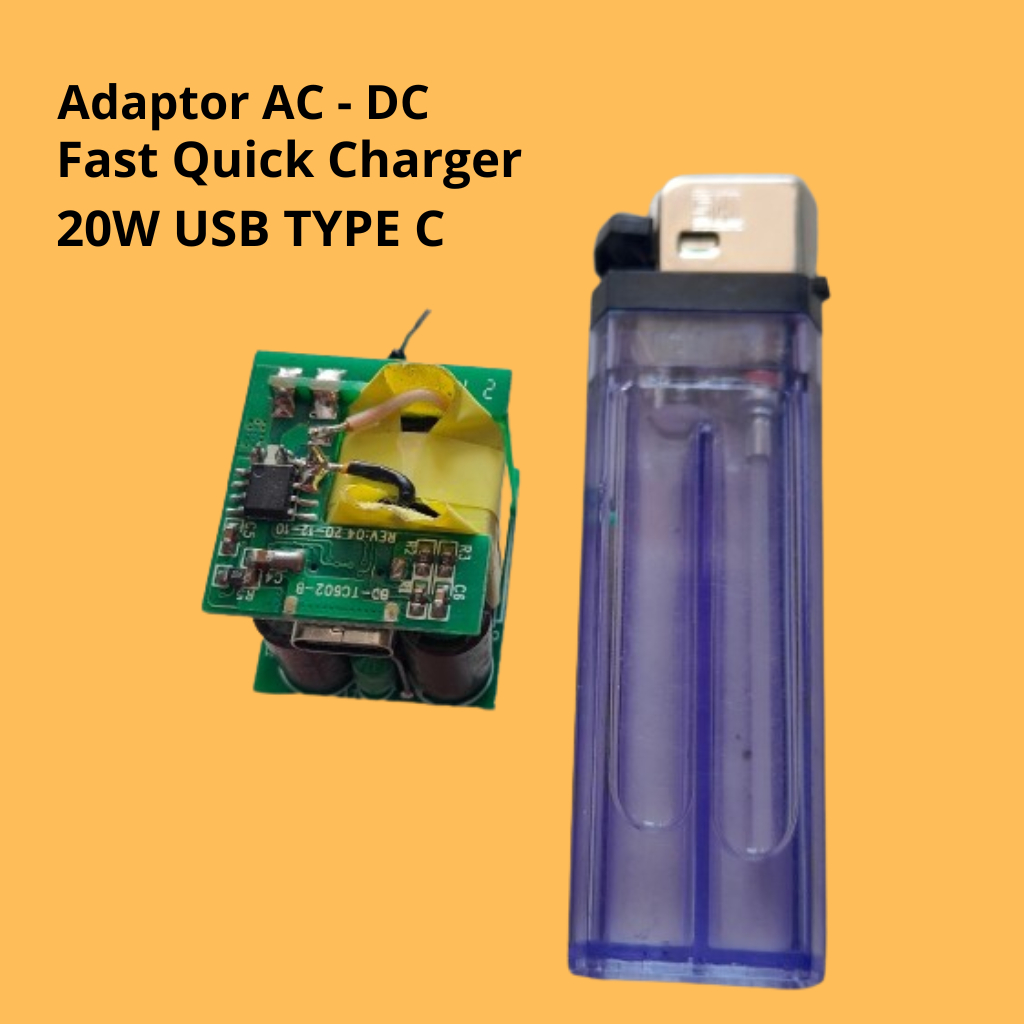 Jual Adaptor AC - DC Fast Quick Charger 20W USB TYPE C PCB Power Supply ...