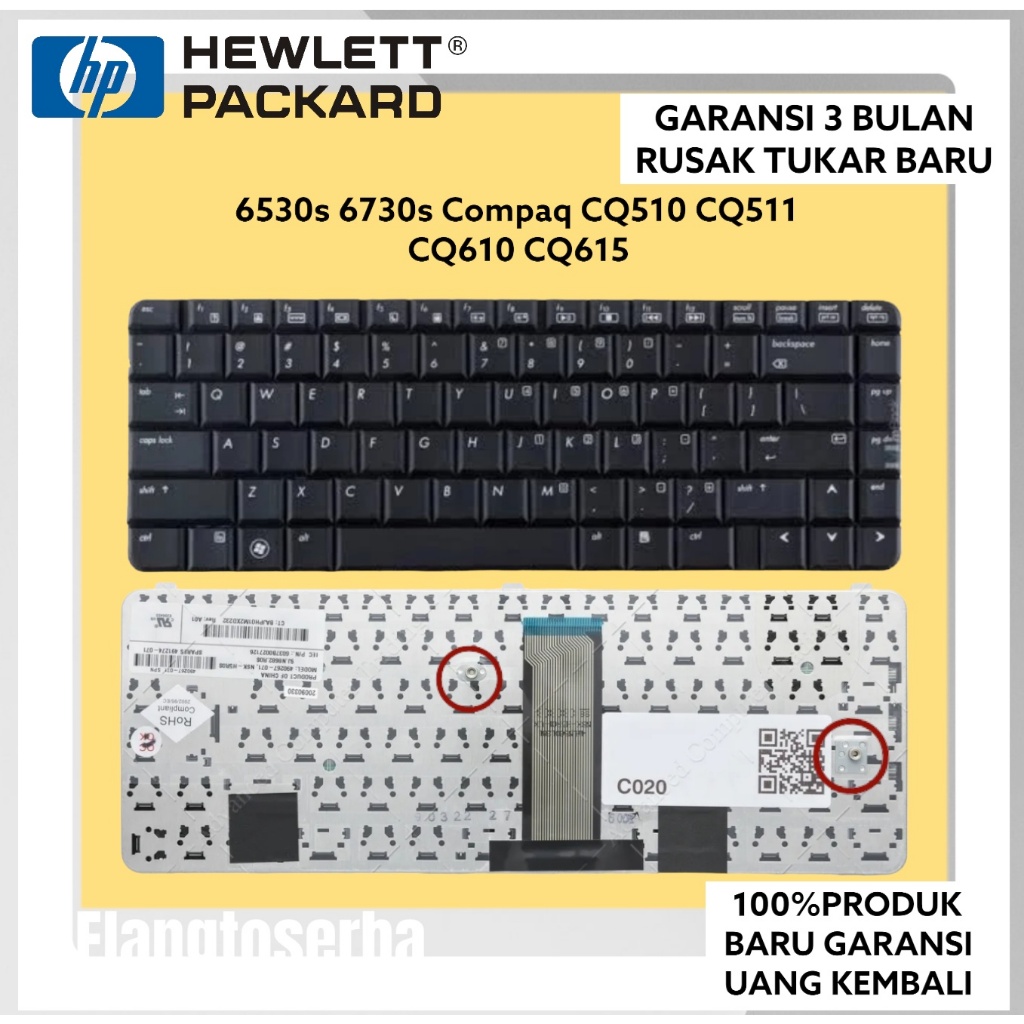 Jual Keyboard Original HP Compaq 510, CQ510, CQ511, CQ610, CQ615 Series ...