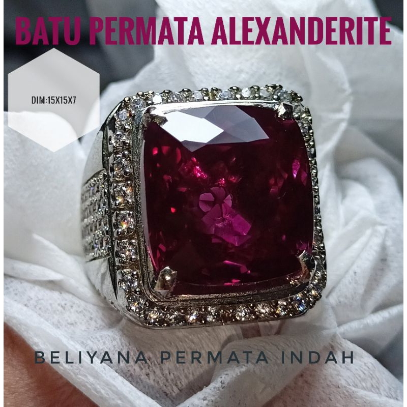 Jual BATU PERMATA ALEXANDRITE FULL CUTTING ASLI SUFER MEWAH | Shopee ...