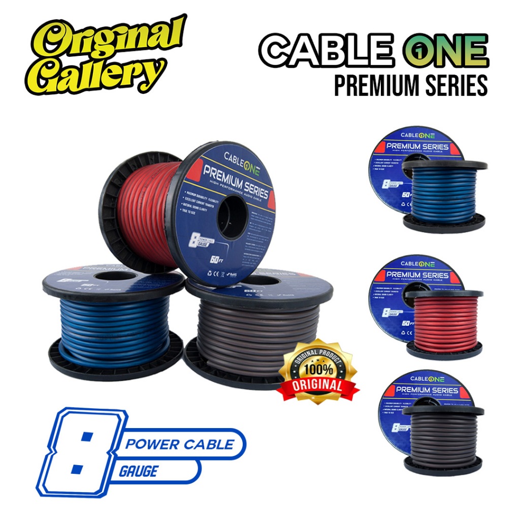 Jual Cabel speaker Cable one 8 AWG PREMIUM FULL COPPER-TEMBAGA MURNI ...