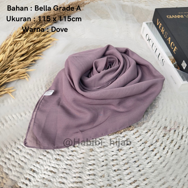 Jual Bella Square Polycotton 115 X 115 Jahit Tepi Kecil Premium 78 Warna Hijab Segi Empat ...