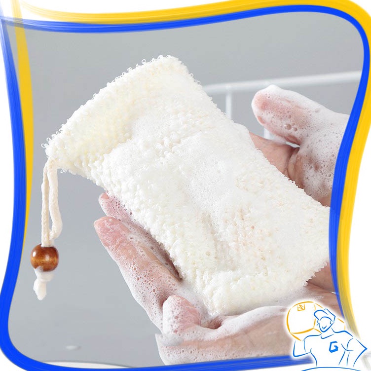 Jual Get Bonus Kantong Jaring Sabun Batang Bahan Sisal Soap Bag Foaming ...