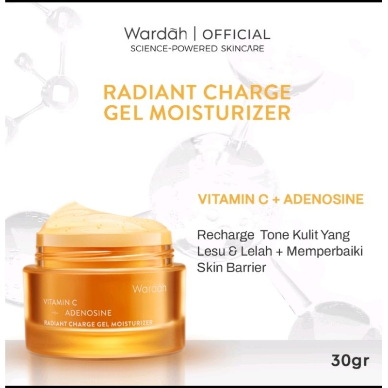 Jual Wardah Vit C + Adenosine Radiant Charge Gel Moisturizer 30gr ...