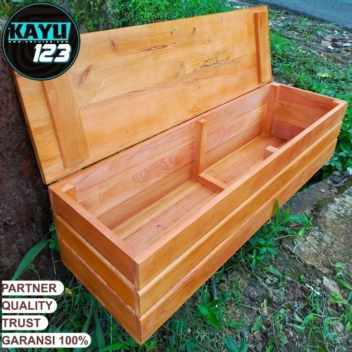 Jual Wooden Crate 100x40x40 cm Kotak Kayu Storage Box Kayu Tempat ...