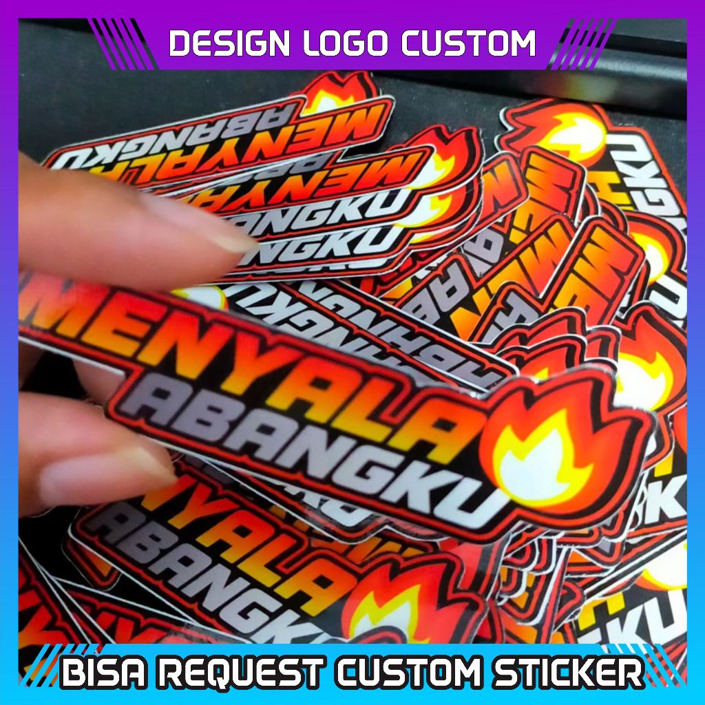 Jual STIKER KATA KATA VIRAL MENYALA ABANGKU PRINT CUT | Shopee Indonesia