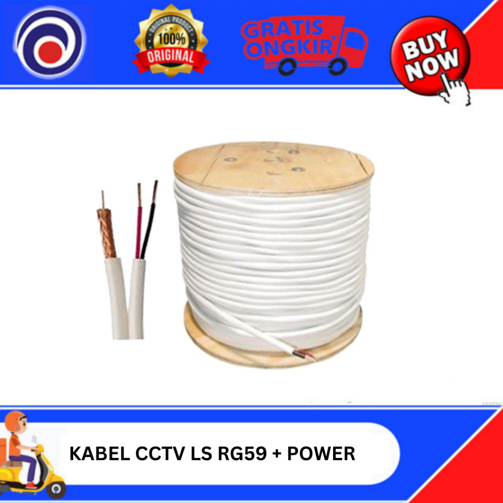 Jual KABEL CCTV LS RG59 + POWER 1 BOX | Shopee Indonesia