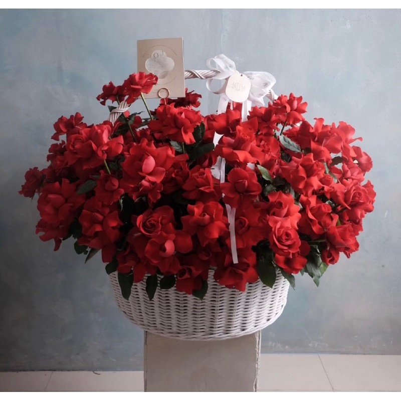 Jual Laege Humbo Jumbo Large Roses Basket Bouquet Bucket Buket Bunga ...