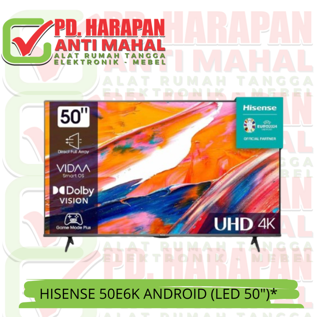 Jual HISENSE 50E6K ANDROID (LED 50")*/ANDROID TV/LED 50 INCH | Shopee ...