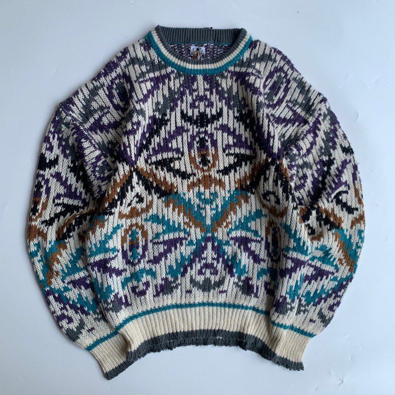 Jual KNITWEAR CARDIGAN VEST VINTAGE 3D PATTERN/SWEATER RAJUT/SWEATER ...