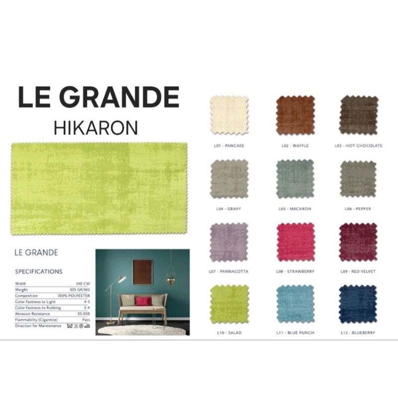Jual Le Grande : (KAIN HIKARON) - Bahan Sofa /Furniture/interior sofa ...