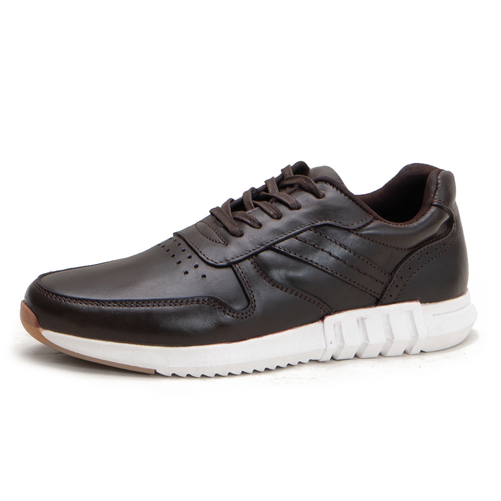 Jual Sepatu Sneakers Pria Kets Look Sporty Casual Bahan Kulit Asli ...