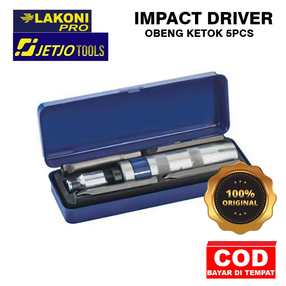 Jual 701023 OBENG KETOK IMPACT DRIVER 5 PCS SET LAKONI PRO JETJO TOOLS ...