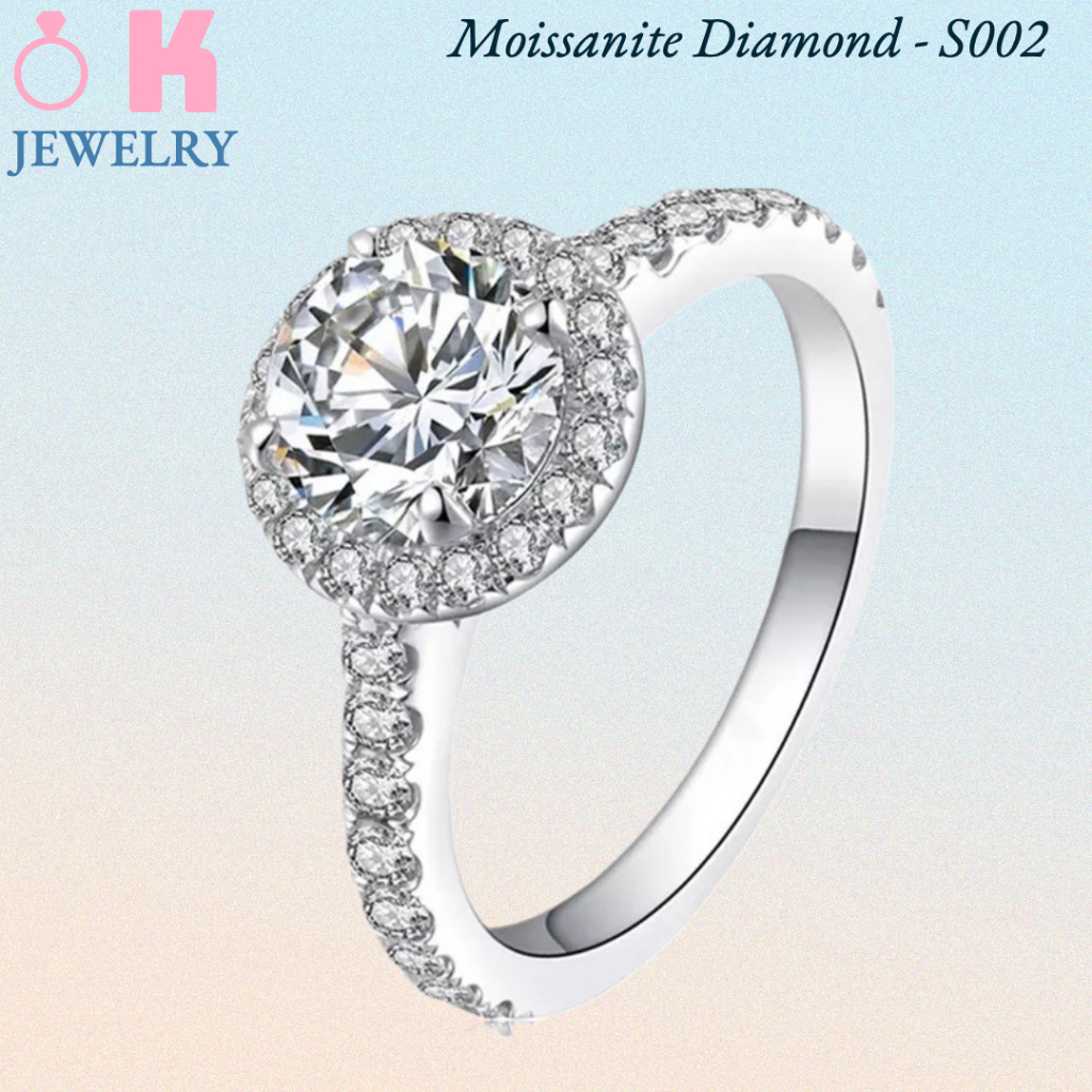 Jual Shine Ring - Moissanite Diamond by K Jewellery - S002- Silver ...