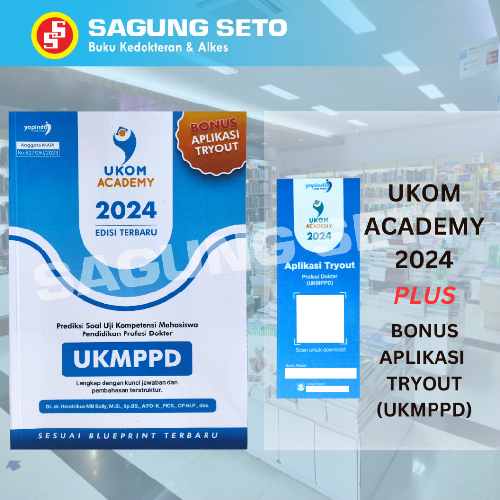 Jual UKOM ACADEMY 2024 - EDISI TERBARU UKMPPD +BONUS APLIKASI TRYOUT -BOLLY | Shopee Indonesia
