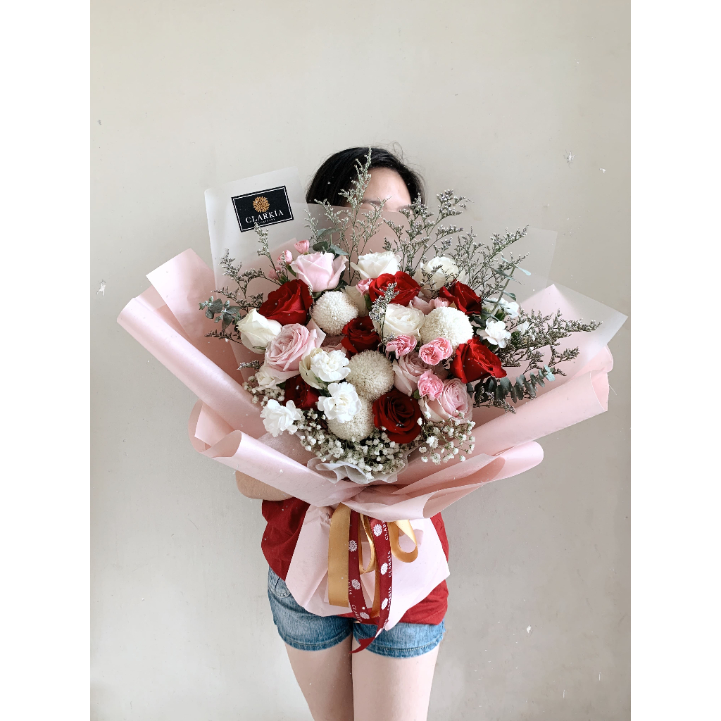 Jual Fresh Pom Pom Bouquet Start 200k Clarkia | Buket Bunga PomPom ...