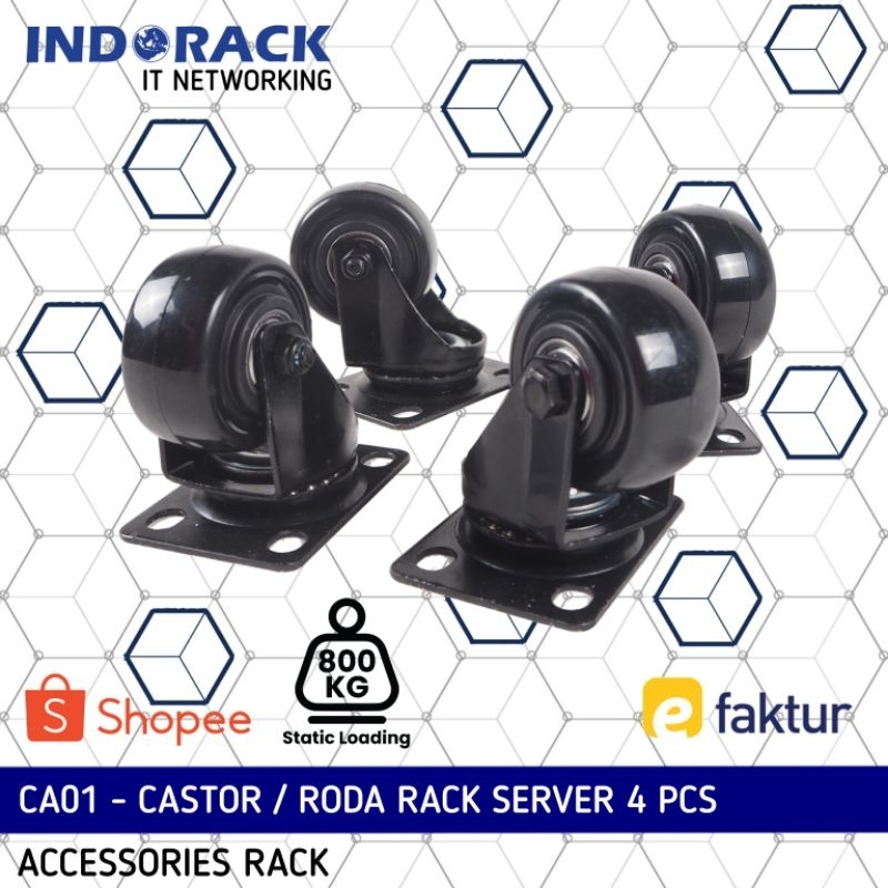 Jual CA01 - CASTOR / RODA Rack Server 4 PCS Rak INDORACK Series ...