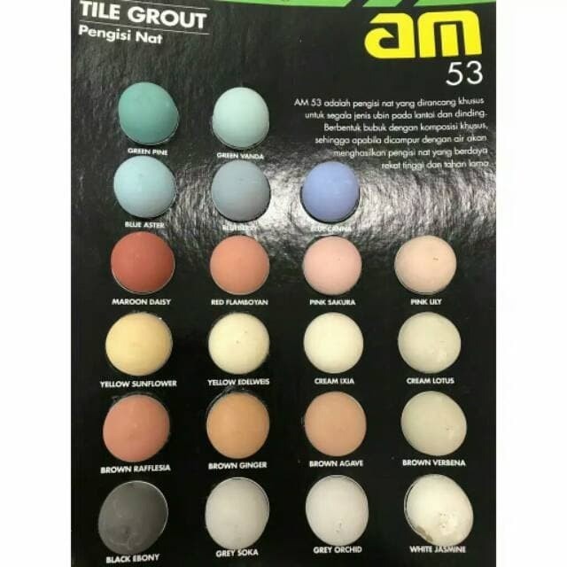 Jual Nat Keramik AM 53 Pengisi Nat Tile Grout Semen Warna | Shopee ...